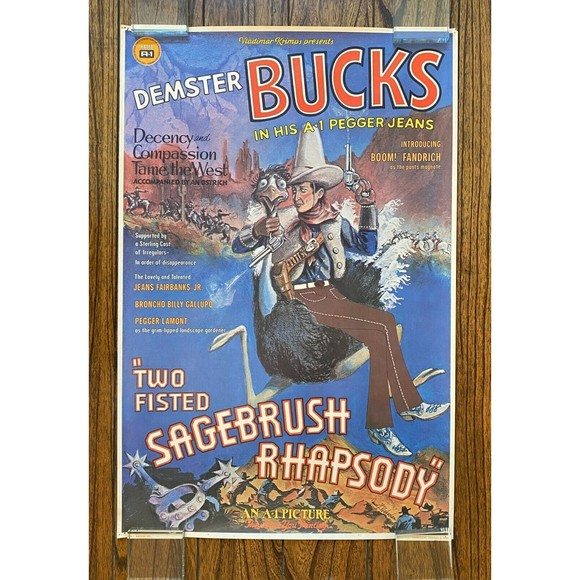 A-1 Pegger Jeans | Art | 971 Poster Demster Bucks 2 Fisted Sagebrush ...
